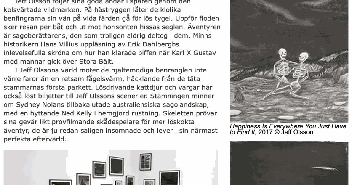 Jeff Olsson | A Wobbly Aim | 10 March - 15 April 2018 | Galleri Magnus ...